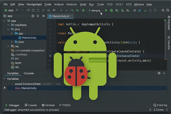 Fix bugs in android app, gradle issues and debug android apps in android studio by Skyc_tech ...