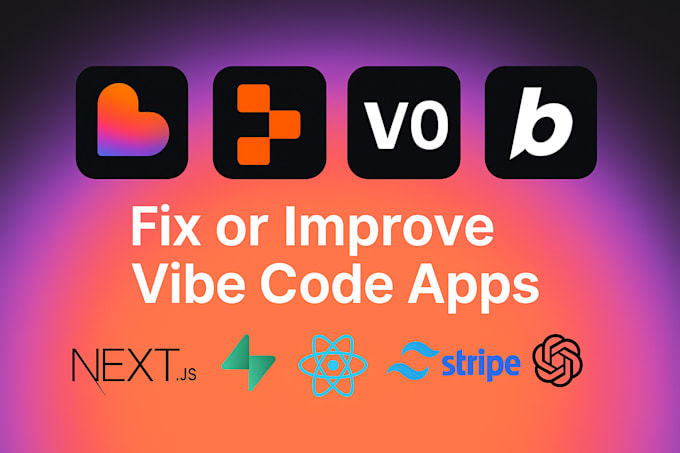 Fix lovable ai bolt v0 cursor ai vibe code bugs by Handydesignz | Fiverr