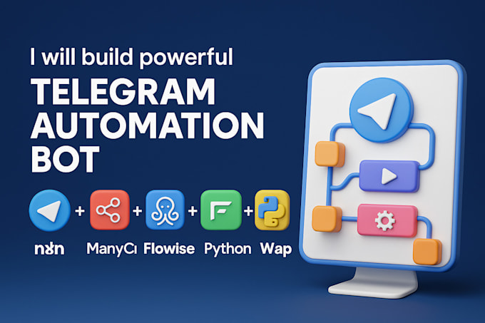 Build telegram automation bot with n8n manychat flowise python whatsapp worflow by Sophia_roseli ...