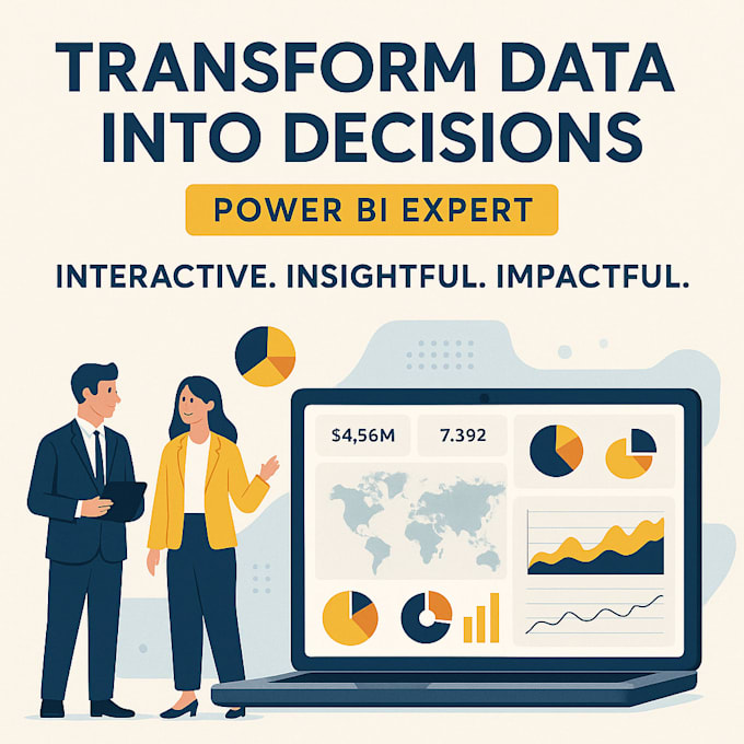 Create stunning power bi dashboards and insightful data visualizations by M_fahad923 | Fiverr