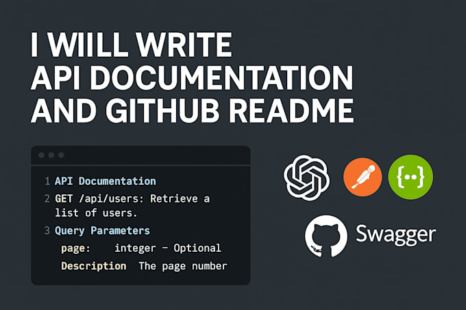 Write api documentation and github readme using chatgpt, swagger, and postman by Designmagic982 ...