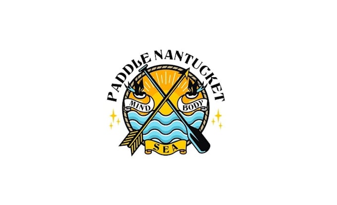 Design particular paddle nantucket sea logo by Blanca_lucas | Fiverr