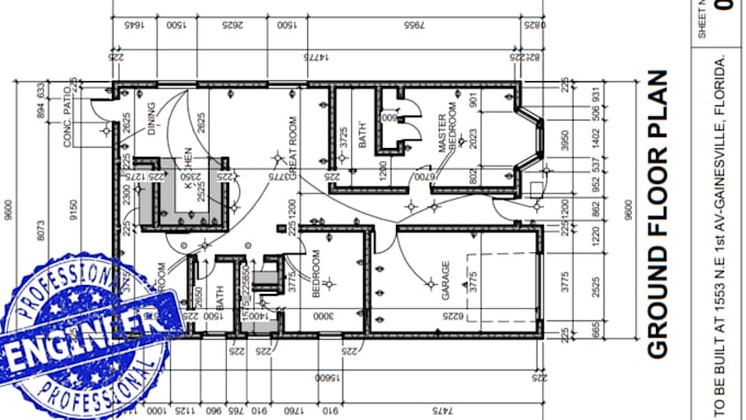Review, stamp structural, foundation, and framing plans for city permit ...
