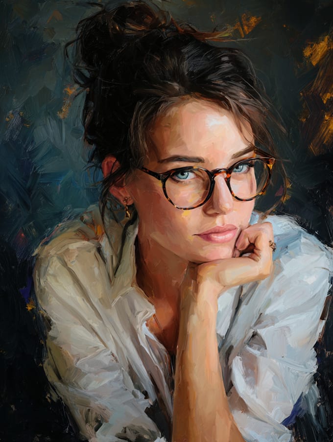 Draw realistic self portrait best oil painting by Reidgrave | Fiverr
