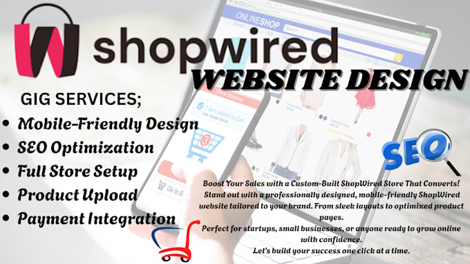 Setup shopwired website design redesign shopwired ecommerce product ...