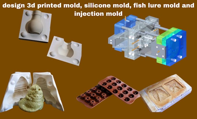 Design 3d printable molds for ceramic slip and injection molding by Dynamic_moldd | Fiverr