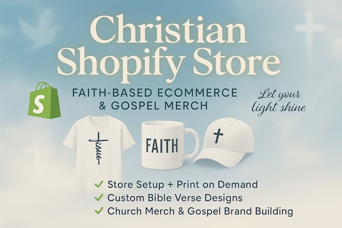 Create a christian print on demand store with bible verse designs by Favourtoc | Fiverr