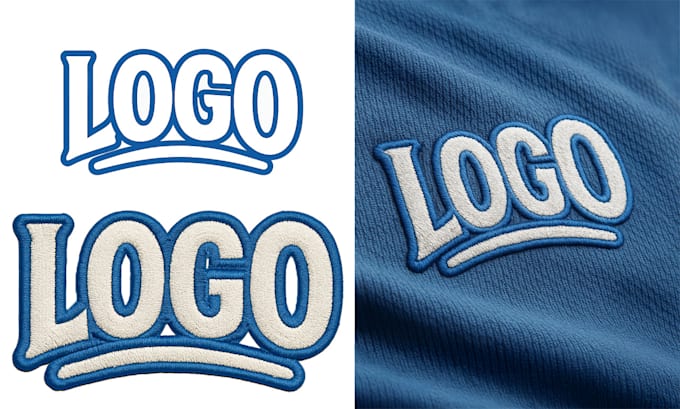 Transform your logo into a realistic embroidered fabric style by Matteo ...