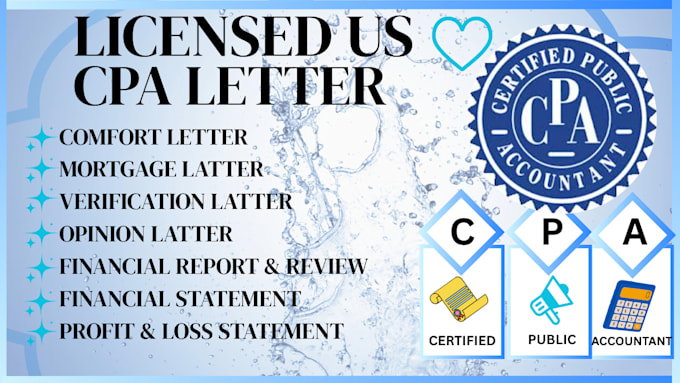 Audit and review financial statement as usa cpa and income verification ...