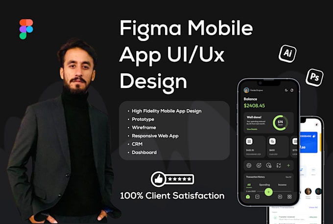 Do mobile app design, ui design for android and ios in figma by Awais ...