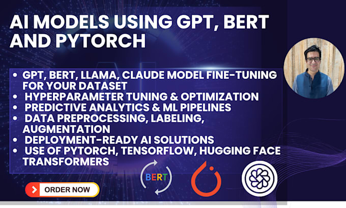 Fine tune, optimize custom ai models using gpt bert, pytorch by Data_redefining | Fiverr