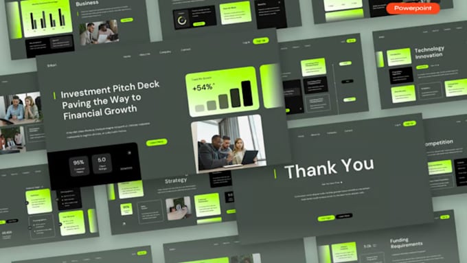Design a modern investor pitch deck in powerpoint, google slides for ...