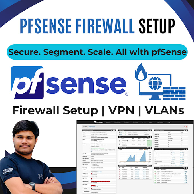 Install, configure, and optimize your pfsense firewall for secure network by Menghwarrajesh | Fiverr