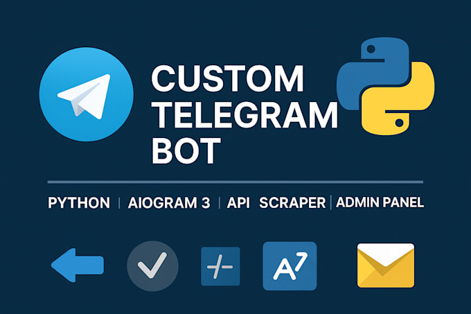 Create a powerful custom telegram bot with python aiogram by Turabek_1 ...
