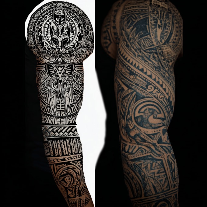 Design your polynesian tribal tattoo by Batlanarako | Fiverr