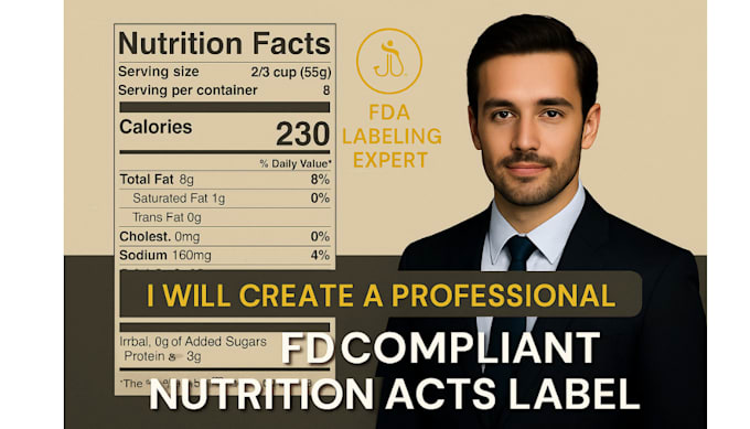 Create an fda compliant nutrition facts label for your food product by ...