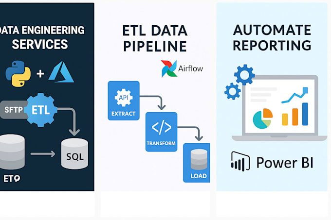 Build scalable etl pipelines and automate data workflows using python azure by Garima1307 | Fiverr