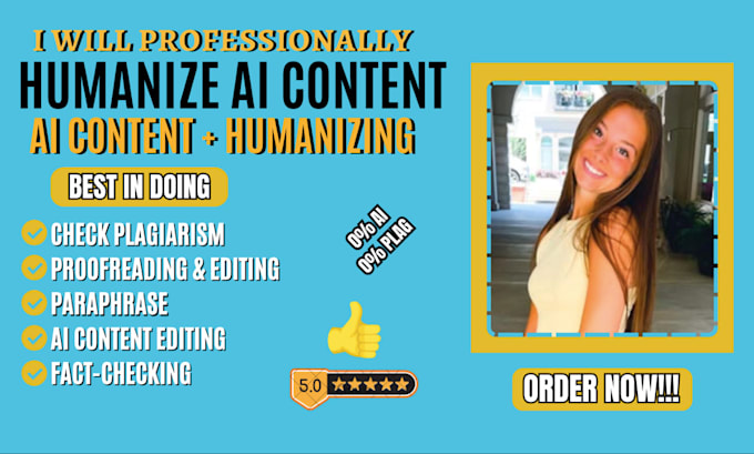 Manually rewrite humanize ai content edit proofread format and check ...