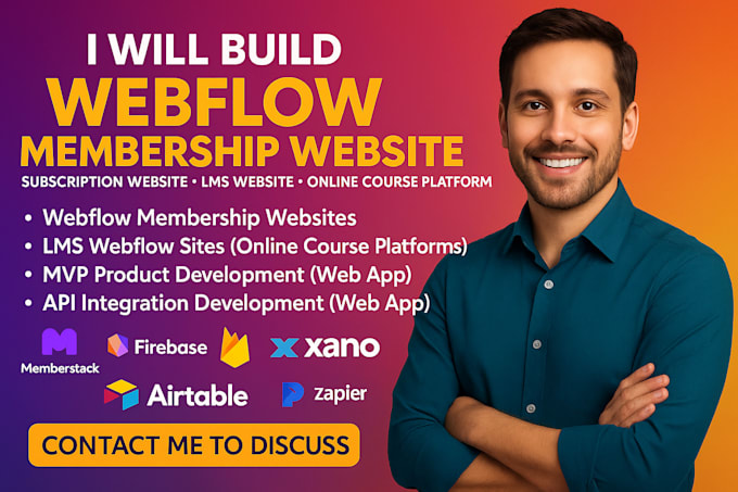Webflow 3d animation website webflow membership lms app website memberspace api by Frank_autos ...