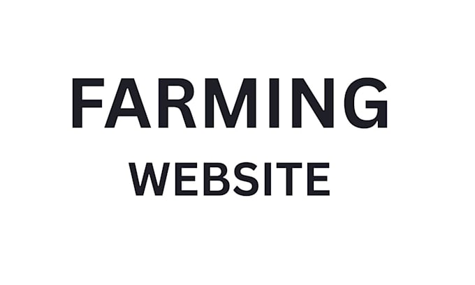 Build a professional farming website by Sunkanmi_tech | Fiverr
