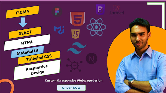 Convert figma to responsive design with reactjs and material ui by Hasan_masud39 | Fiverr