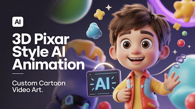 Create 3d disney pixar style ai animation, ai video art, animate ai ...