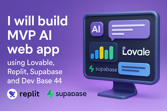 Build lovable ai app replit ai mvp web app bolt new dev base 44 supabase by Josh_brucee | Fiverr