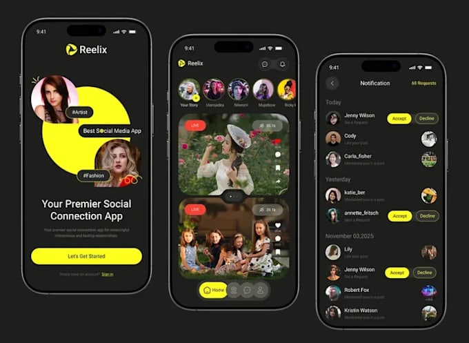 Develop ai app, social media app, tik tok clone app, live streaming app ...