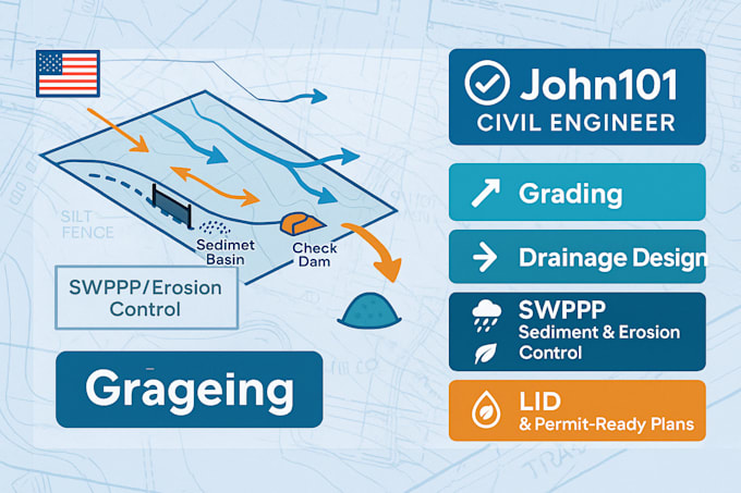 Grading drainage swppp sediment erosion lid permit plan by ...