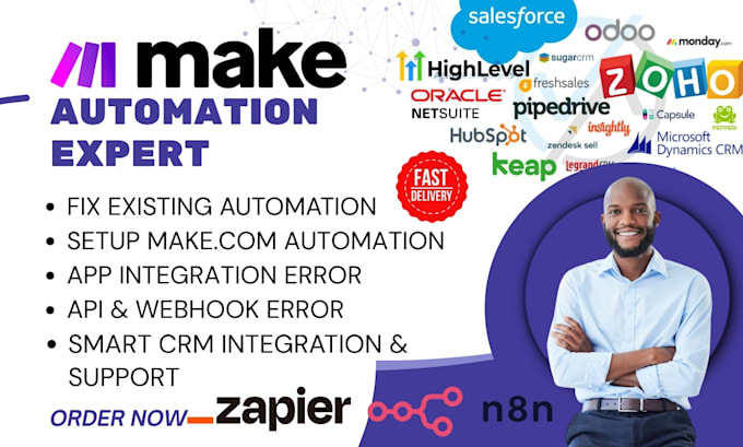 Fix make com automation, setup make automation, make com, made com ...