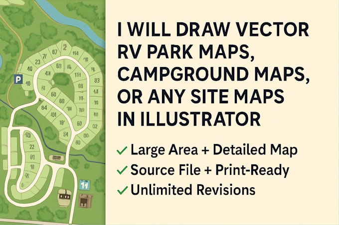 Draw vector rv park maps, campground maps, or any site maps in ...
