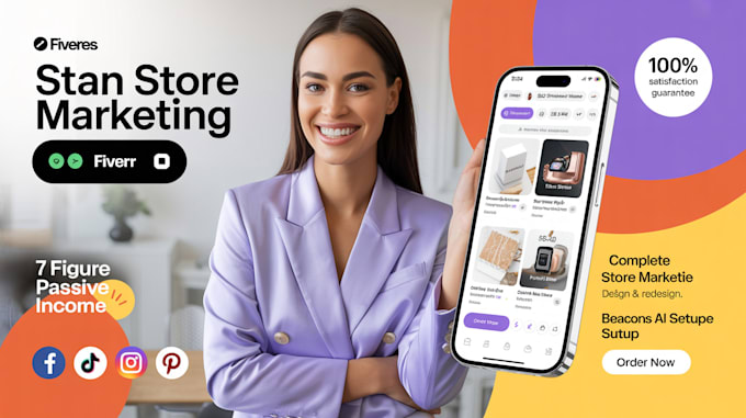 Do stan store design, beacons ai, payhip, gumroad, pensight,stan store ...