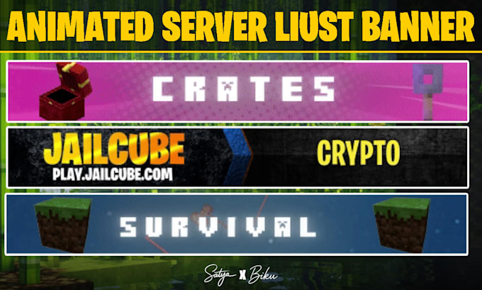 Animated minecraft server list banner for your minecraft by Mine_sells ...