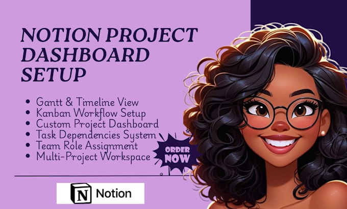 Build notion project dashboard with gantt timeline kanban views as notion expert by Ann_dean33 ...
