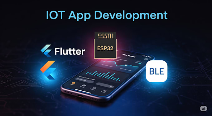Develop iot app with esp32, firebase, and flutter for smart device by App_glide | Fiverr