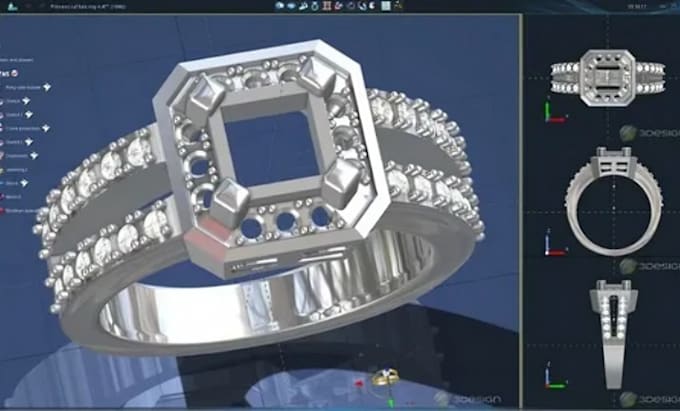 Design stunning 3d cad jewelry with precise details and realistic ...