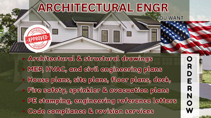 Architectural engineering stamping structural mep floor plan letter ...