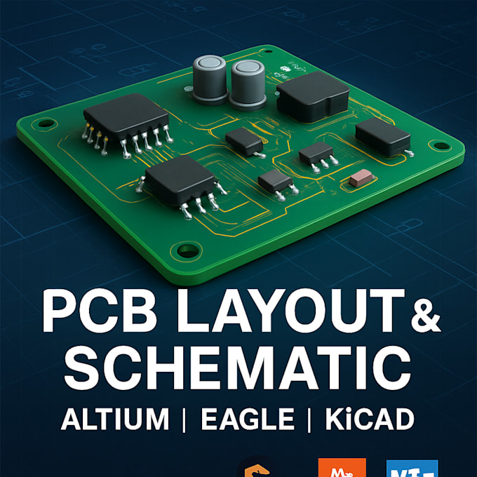 Design your custom pcb layout and schematic using altium or eagle by ...