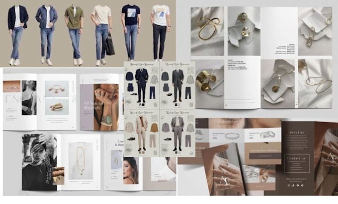 Design editable fashion apparel, jewelry product catalog, lookbook and ...