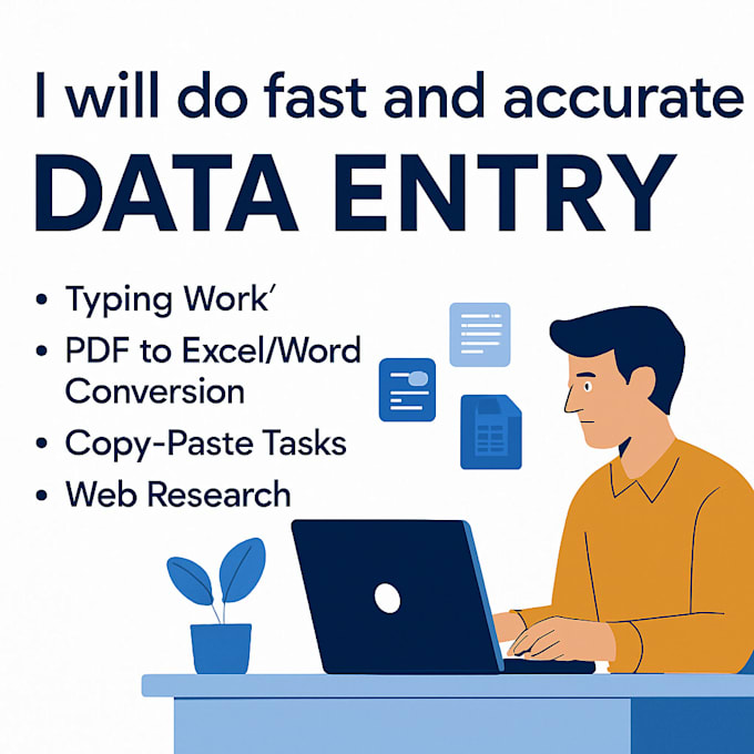 Do data entry, excel work and typing tasks efficiently by Preety_2410 | Fiverr