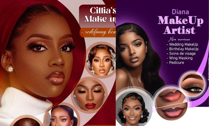 Design flyer makeup for beauty clinic brochure by Devine_xpert | Fiverr