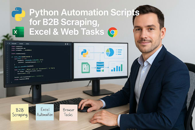 Build python automation scripts for b2b scraping, excel, and browser tasks by David_crm001 | Fiverr