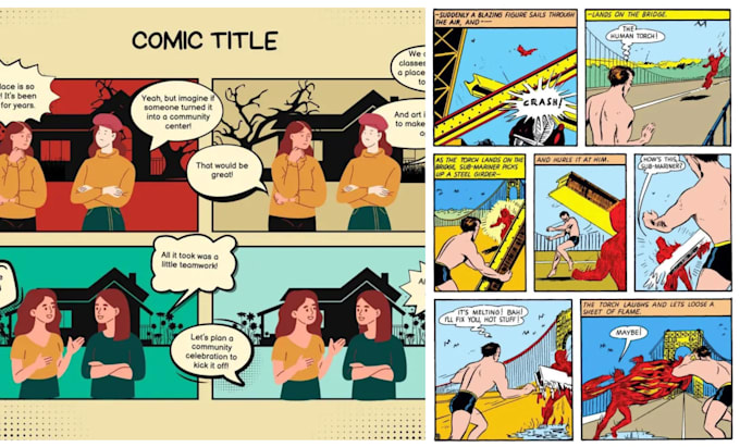 Draw anime manga comic page manga panel storyboard comic strip comic ...