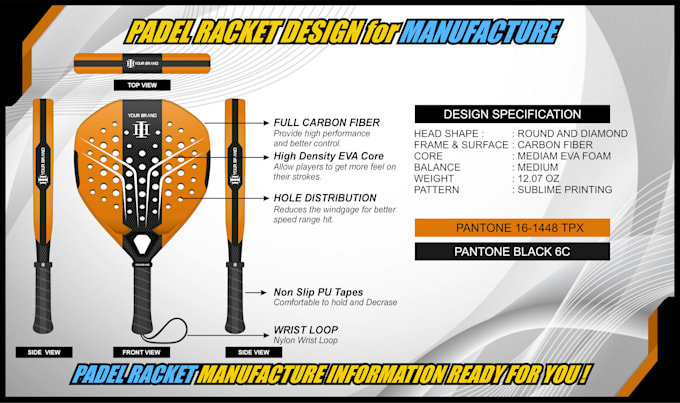Make padel racket design for you by Richarddhana | Fiverr