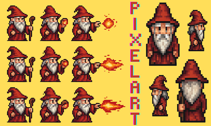 Create pixel art sprite sheet character pixel animation pixel art nft nsfw pixel by Pixart_ferdi ...