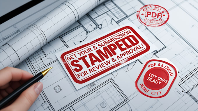 Draw review stamp architectural plan 2d floor plans mep structural city ...