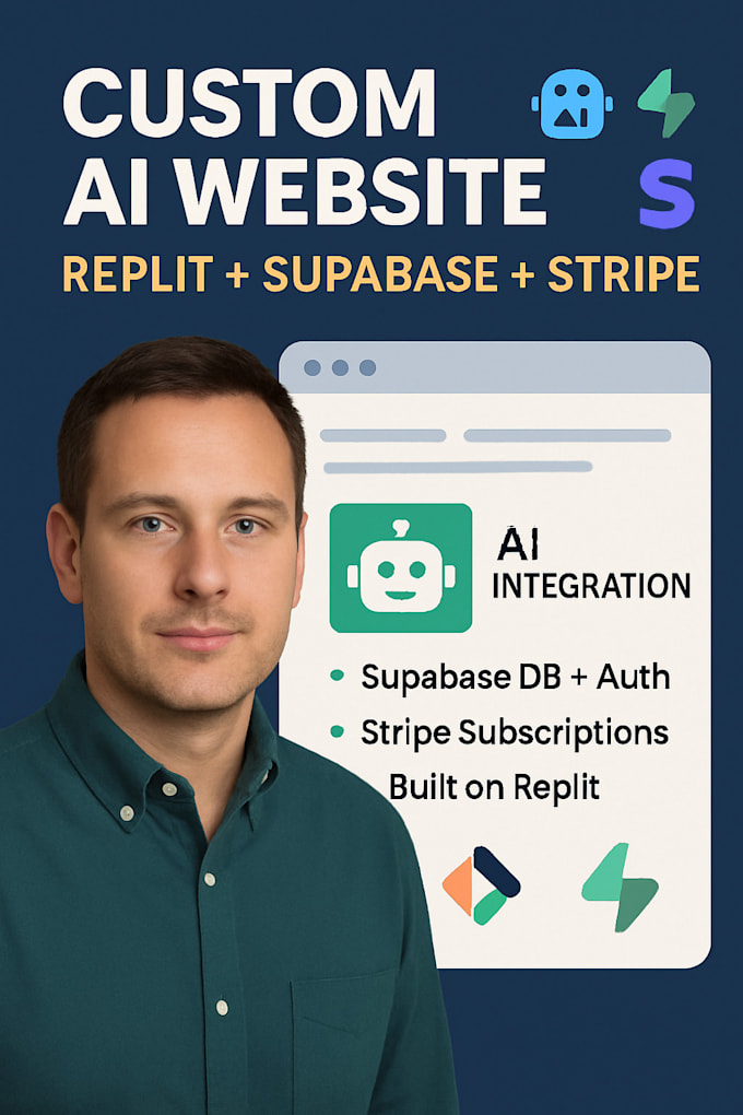 Build custom ai website lovable dev bolt new replit supabase stripe integration by Daniel_d_rake ...