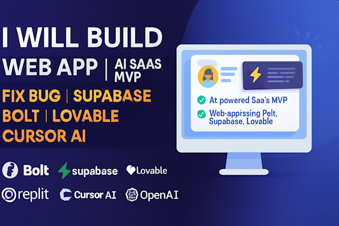 Crear mvp de saas con ia, aplicación web con bolt, supabase, cursor ai