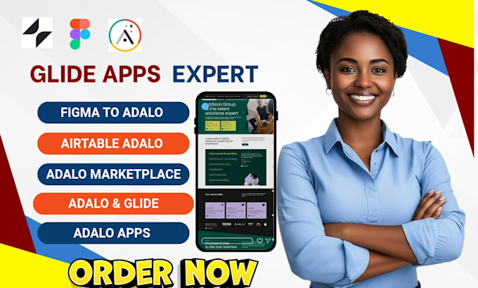 Build mobile app with adalo, glide, adalo apps mobile publish, adalo marketplace by Bernardapps ...