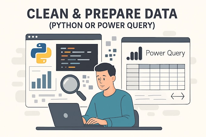 Clean and prepare data using python or power query by Yeeetfarm | Fiverr